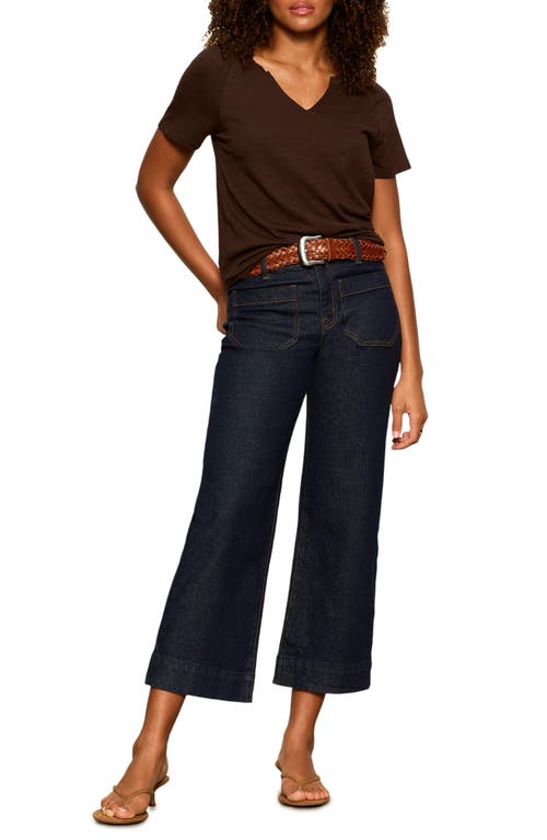 SANCTUARY Notch V-Neck Cotton-Blend T-Shirt